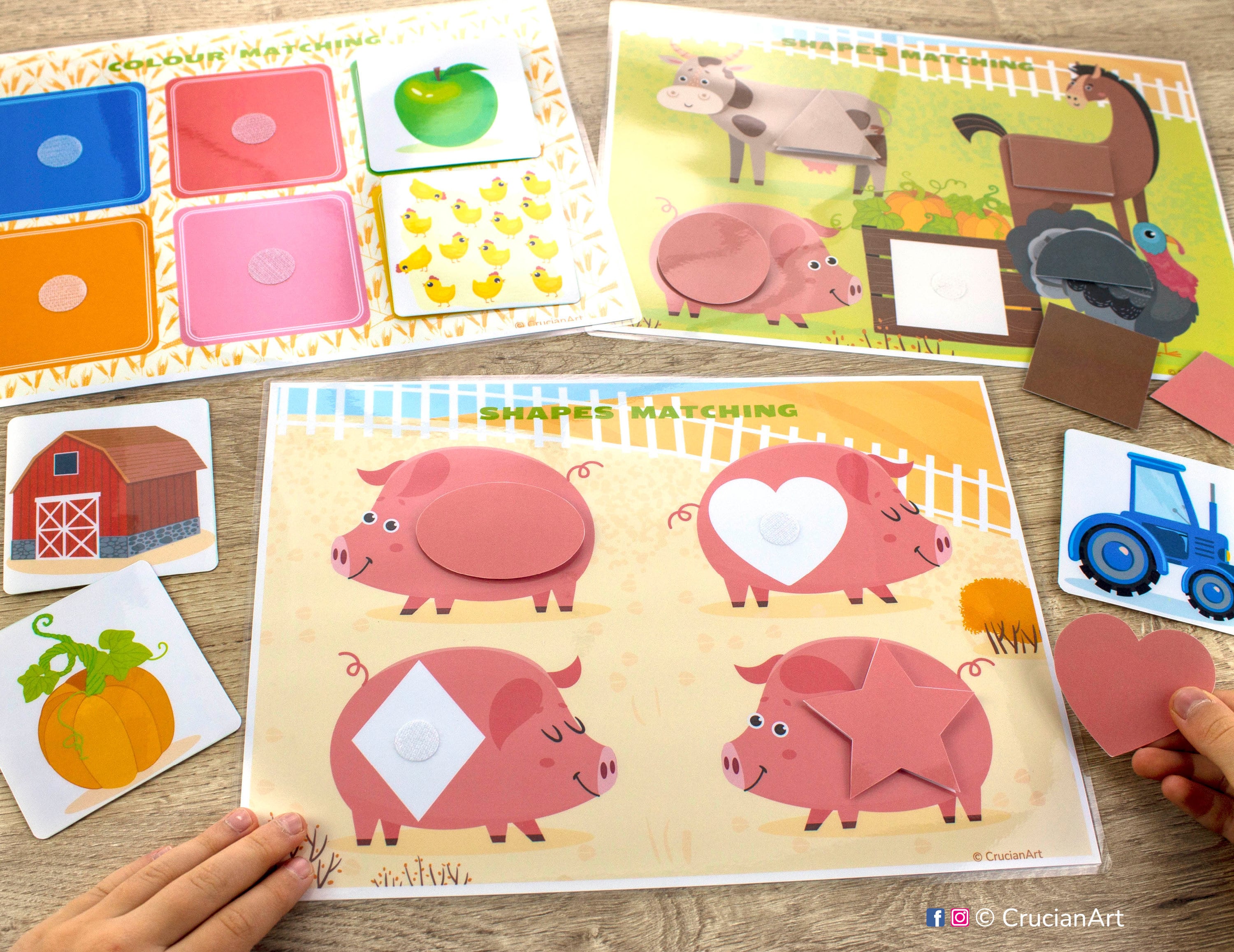 Farm Busy Book: Printable Toddler Preschool Activity Book. Farm Animals ...