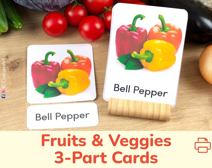 REAL PICTURES: Fruits and Vegetables Flashcards | Preschool Flash Cards ...