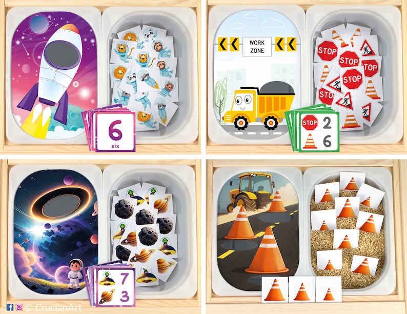 Flisat Insert Growing Bundle: Set of Printable Templates for Sensory ...