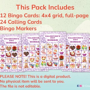 Valentine's Day Bingo Game: Printable Preschool, Kindergarten, Toddler ...
