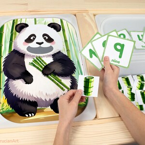 Feed the Panda Flisat Insert: Printable Insert Template for Sensory ...