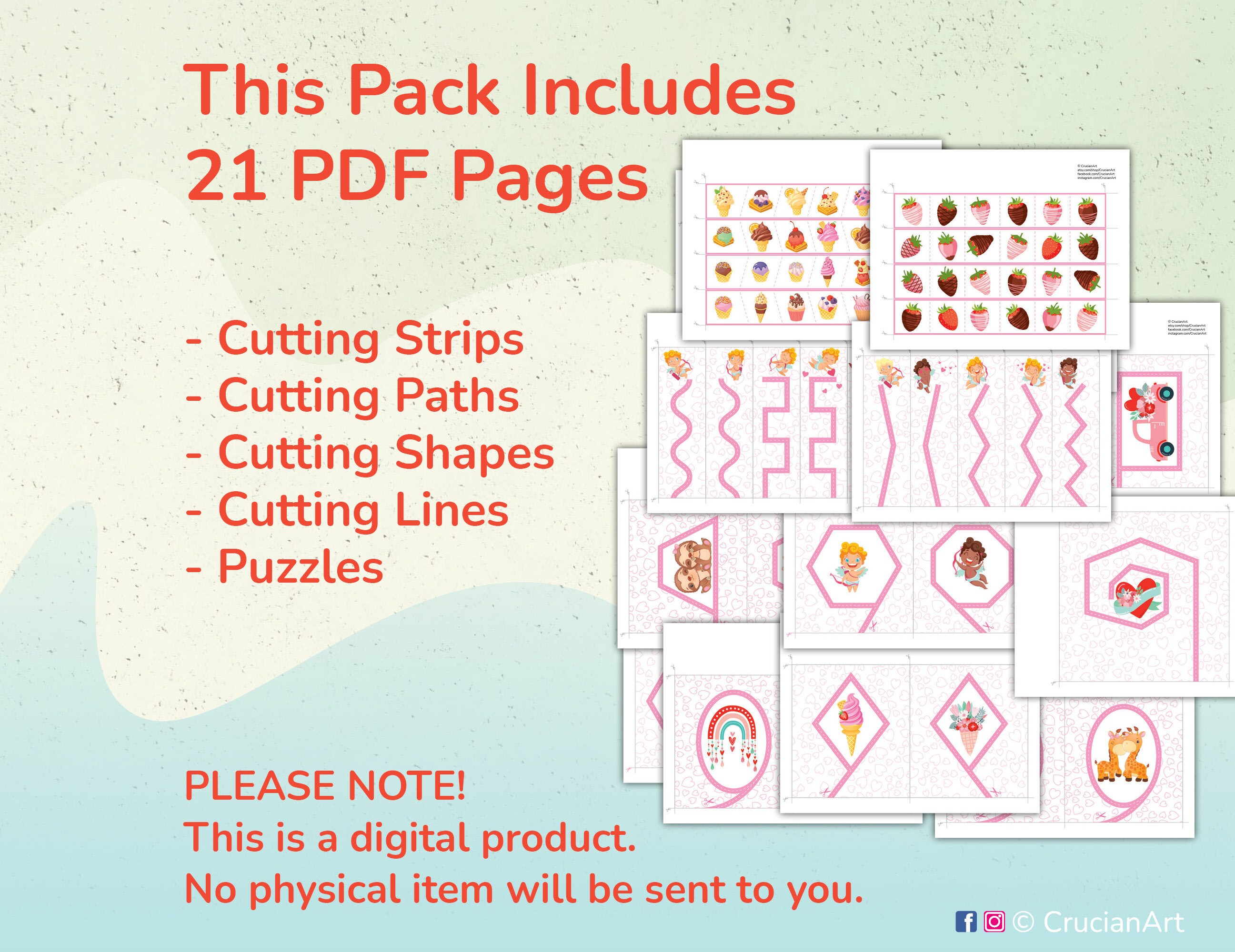 VALENTINE'S DAY Scissor Skills Activities. Printable Fine - Etsy