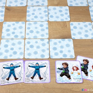 Winter Memory Game: Printable Toddler, Preschool, Kindergarten Matching ...