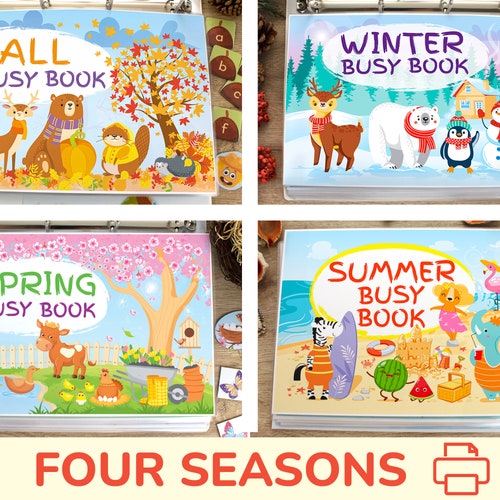 Winter Printable Busy Book. Preschool Learning Binder. - Etsy