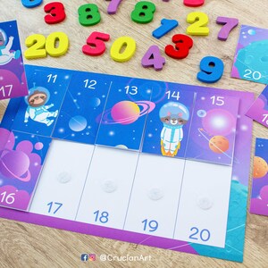 Space Theme Number Puzzle 1 - 20. Printable Preschool Activity Numbers ...