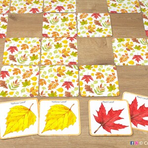 Fall Theme Memory Game: Printable Toddler Preschool Matching Activity ...