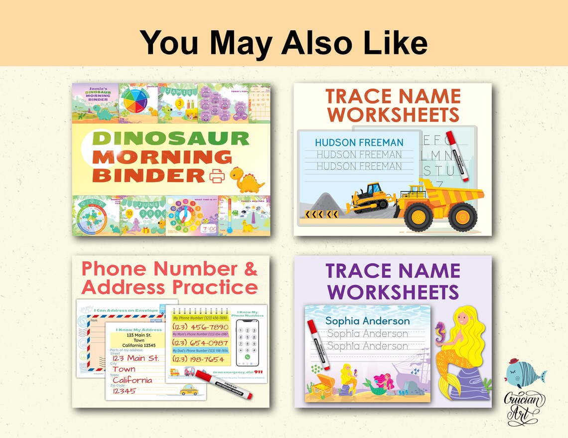 Custom Name Tracing Practice. Dinosaur Handwriting Trace Personalized ...