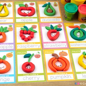 Fruits Playdough Mats. Printable Toddler, Preschool Educational ...
