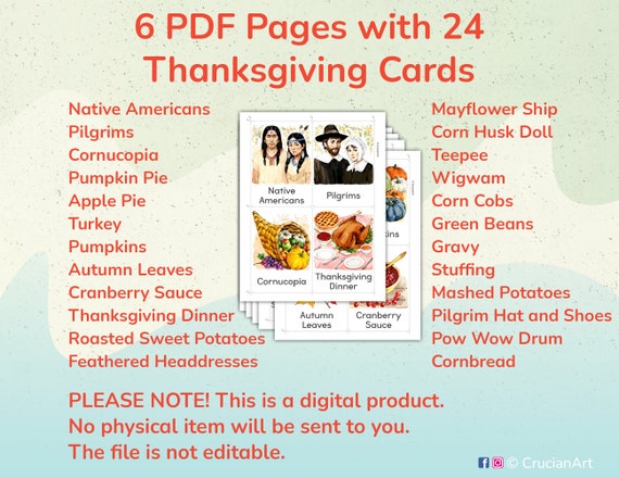 Vocabulario De Acción De Gracias Thanksgiving Activities | BLOG DE