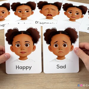 Emotion Flash Cards. Printable Girly Flashcards: Explore Feelings ...
