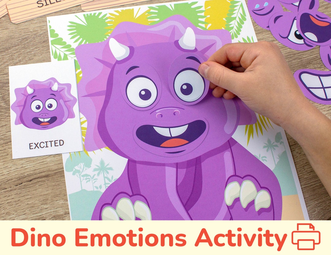 Dinosaur Themed Emotions and Feelings Printable Activity. Dino - Etsy