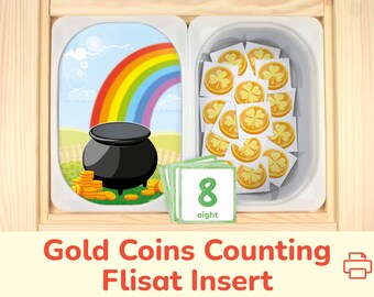 Leprechaun's Pot of Gold Counting Activity: Rainbow and Gold Coins ...