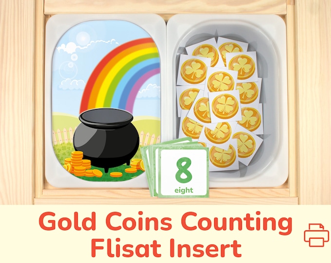 Leprechaun's Pot of Gold Counting Activity: Rainbow and Gold Coins ...