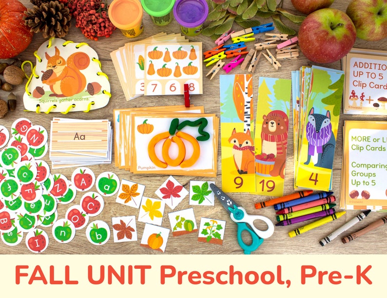 Fall Unit Printable. Autumn Preschool Pre-k Learning - Etsy