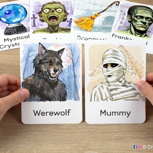 Halloween Flashcards: Halloween Printable Wall Art, Classroom ...