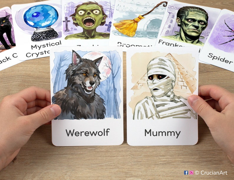 Halloween Flashcards: Halloween Printable Wall Art, Classroom ...