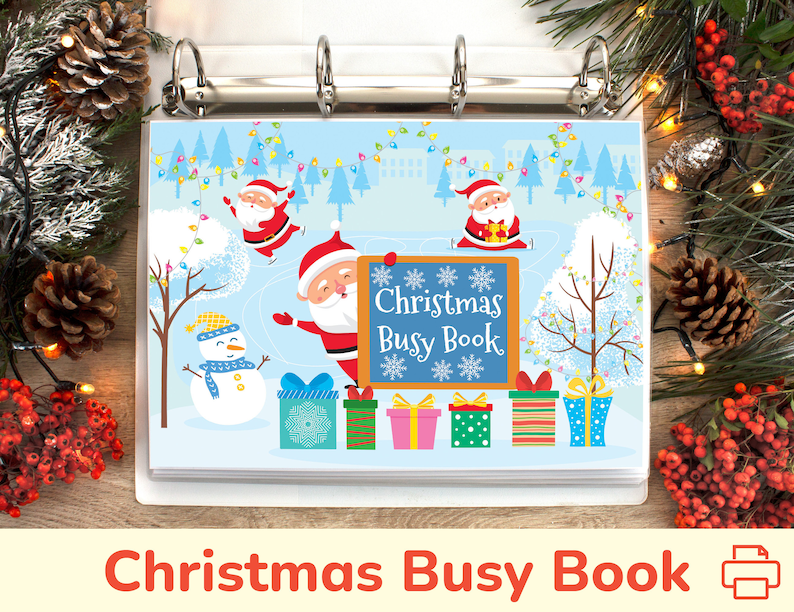 CHRISTMAS PRESCHOOL Busy Book. Printable Learning Binder. Christmas ...