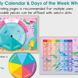 Mermaid Printable Calendar. Circle Time Preschool, Pre-k, Kindergarten ...
