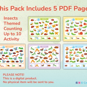 Bugs & Insects I Spy Counting Activity. Preschool, Pre-k, Kindergarten ...