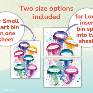 Jellyfish Color Sorting Flisat Insert: Printable Learning Activity for ...