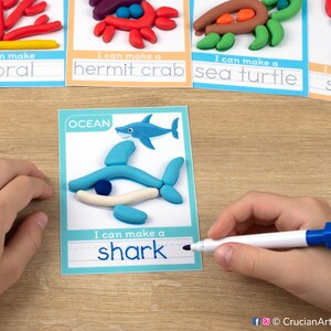 Ocean Animals Playdough Mats: Printable Play Dough Activity for Toddler ...
