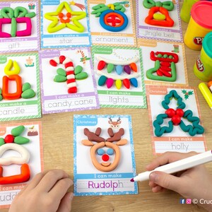Christmas Playdough Mats: Toddler Preschool Kindergarten Play Dough Mat ...