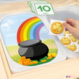 Leprechaun's Pot of Gold Counting Activity: Rainbow and Gold Coins ...