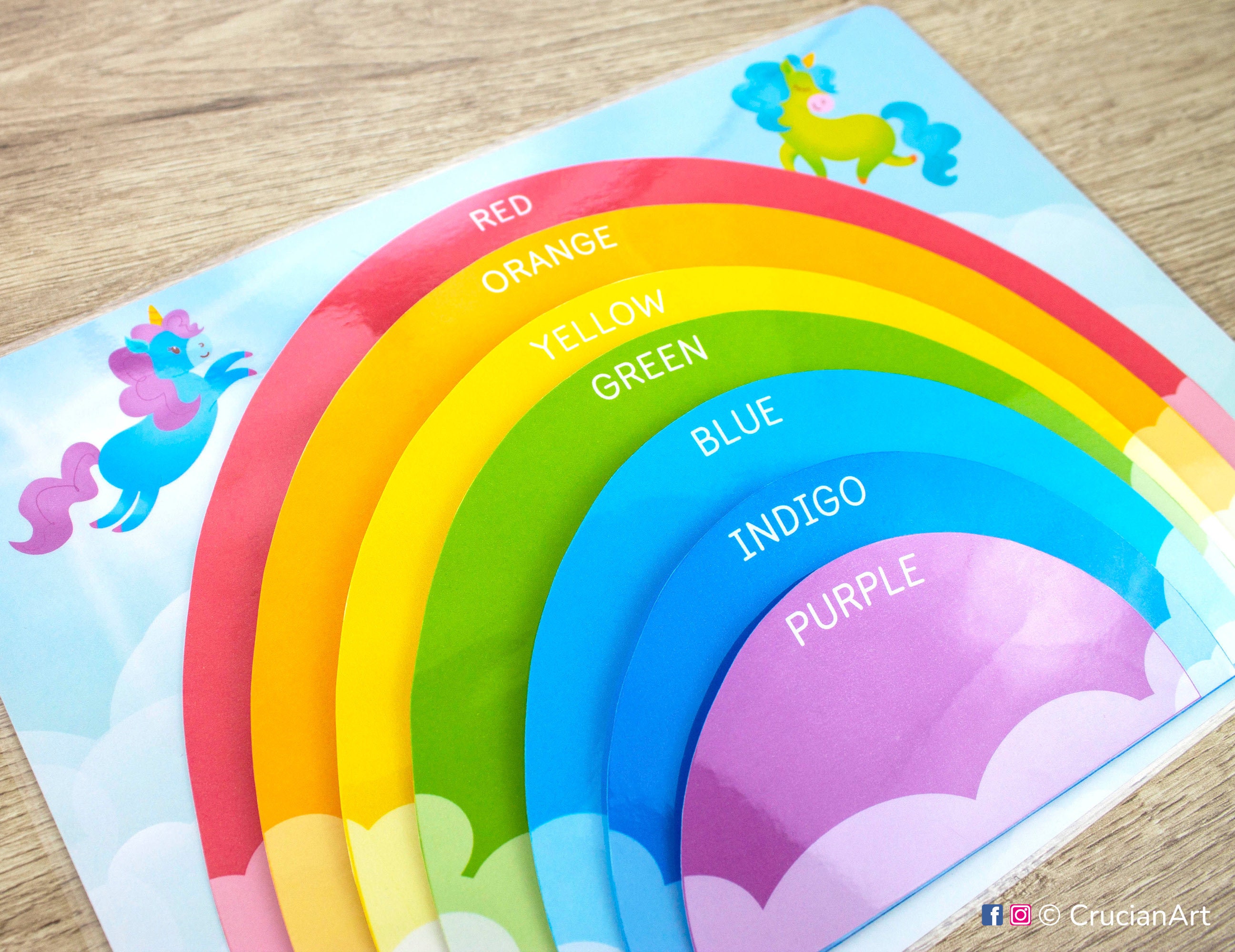 Make a Rainbow Toddler and Preschool Activity. Printable Color Matching ...