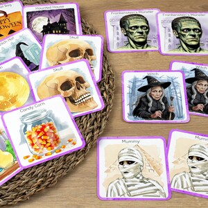 Halloween Memory Game: Printable Toddler Preschool Matching Activity ...