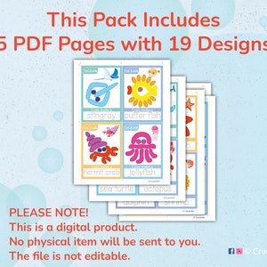 Ocean Animals Playdough Mats: Printable Play Dough Activity for Toddler ...