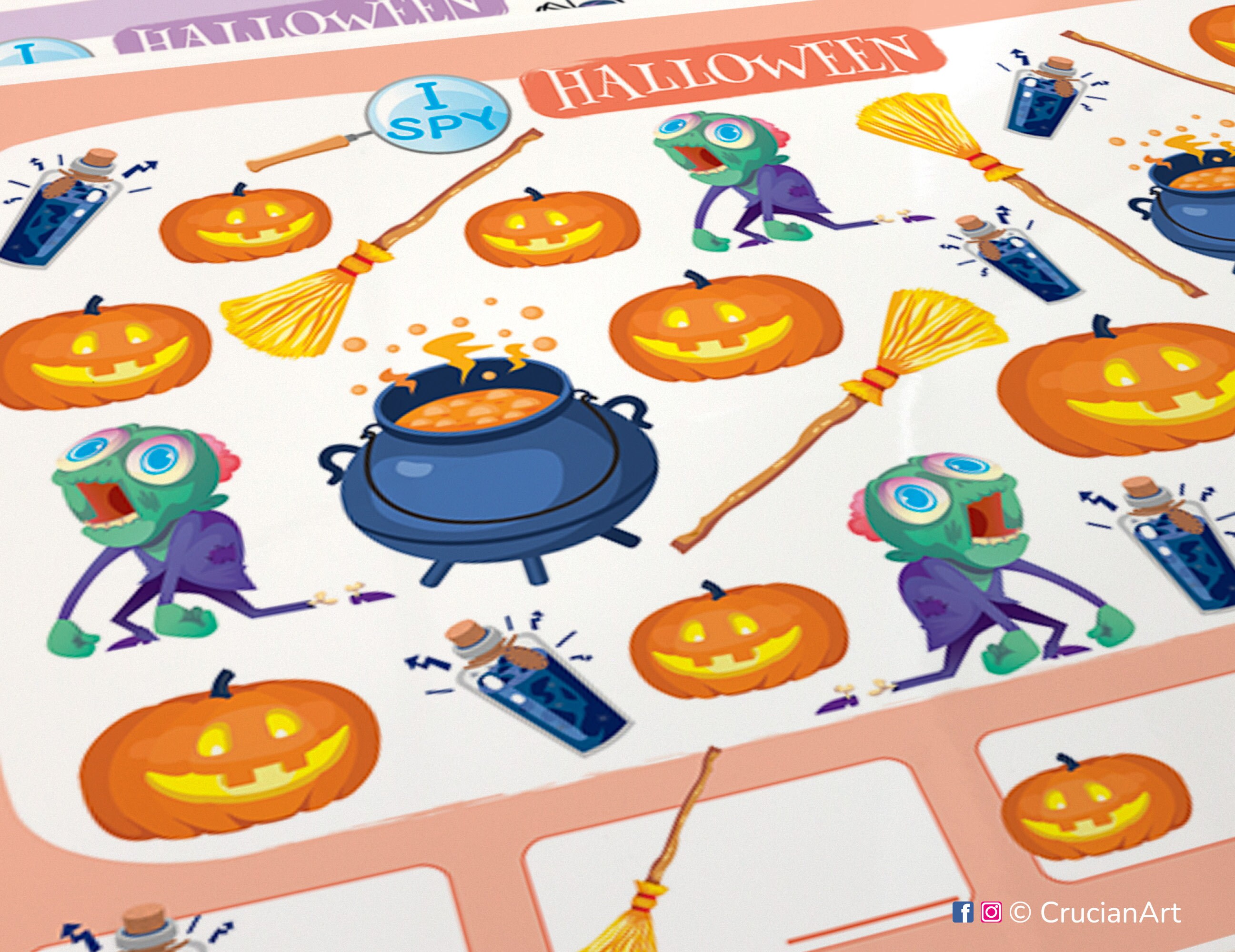 I Spy Halloween Counting Activity. Fall I Spy Activity Sheet. - Etsy