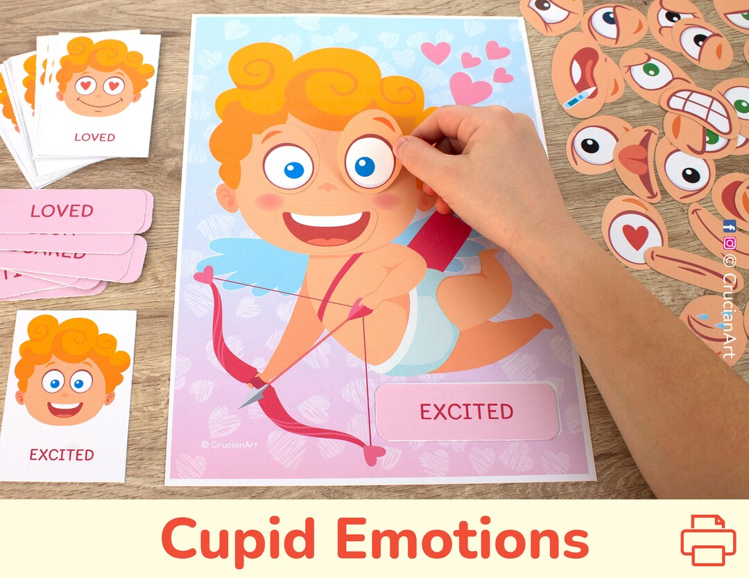 CUPID Emotions and Feelings. Valentine's Day Printable Activity ...