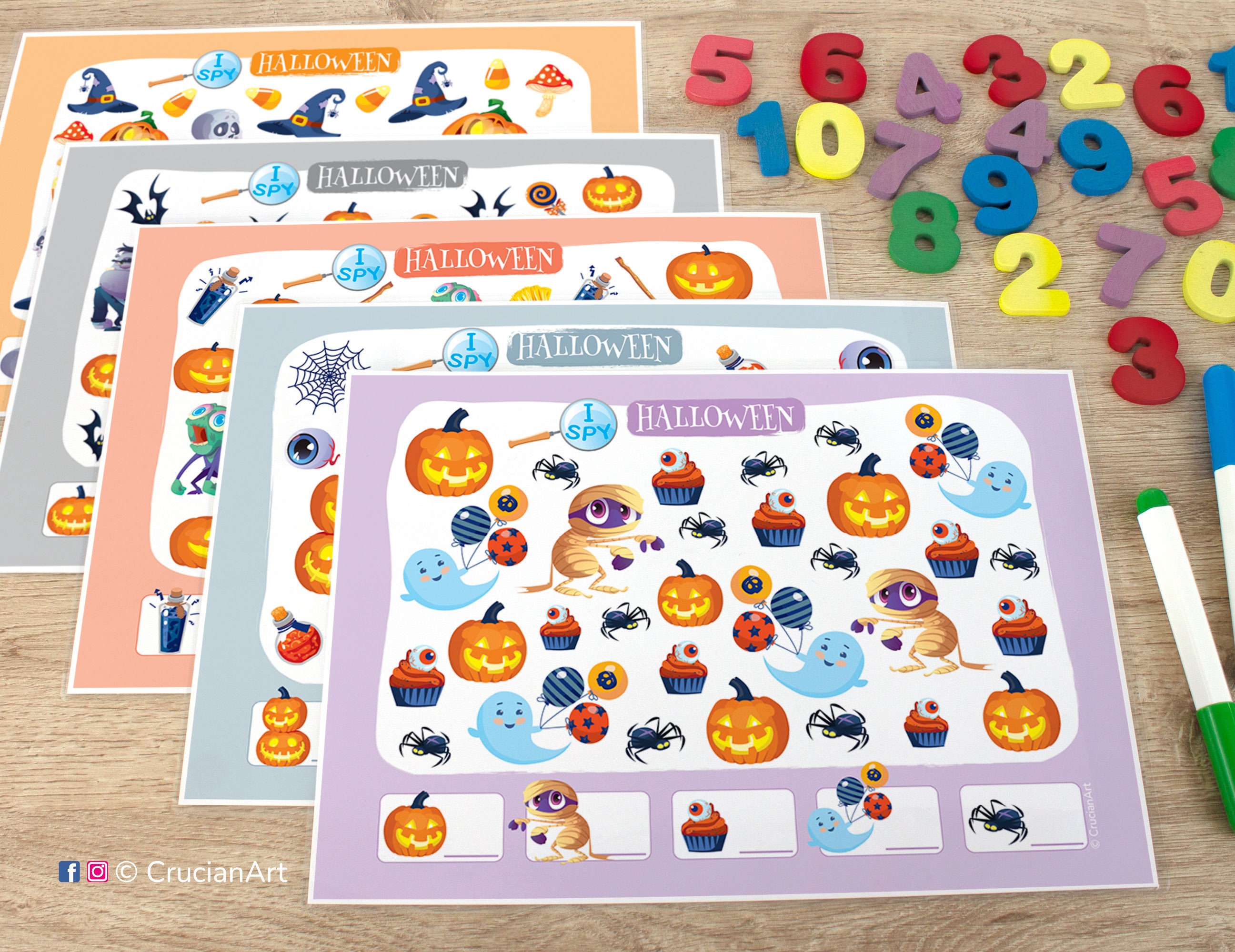 I Spy Halloween Counting Activity. Fall I Spy Activity Sheet. - Etsy