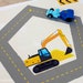 2D Shapes Printable Road Mat for Boys. Construction Truck Tracing ...