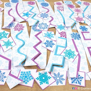 SNOWFLAKES Scissor Strips. Winter Unit Scissor Skills Activity ...