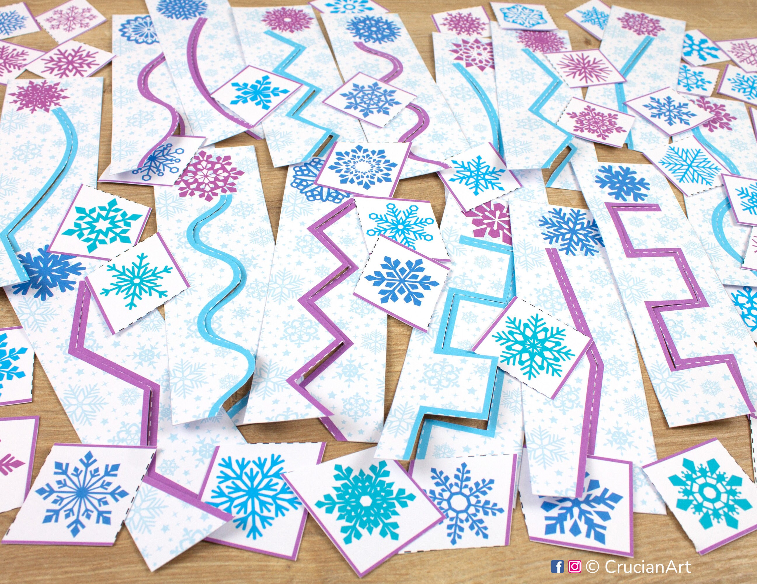 SNOWFLAKES Scissor Strips. Winter Unit Scissor Skills Activity ...