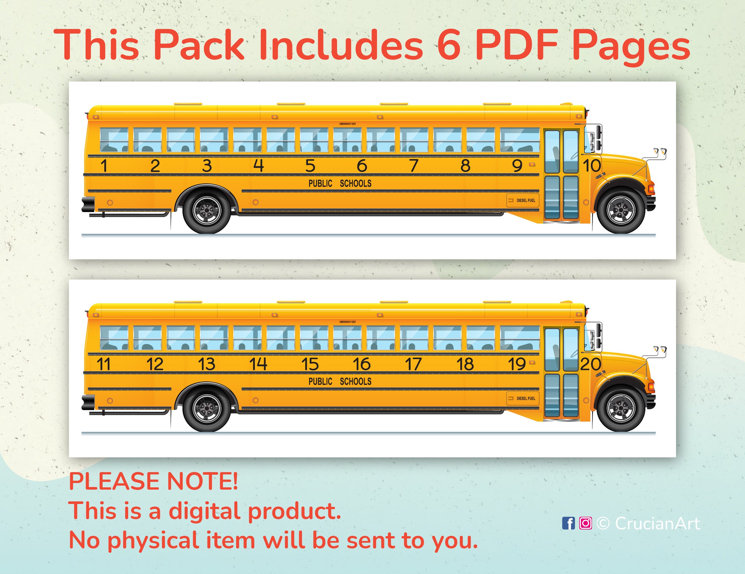 SCHOOL BUS Number Sequence Puzzle. Sequencing 1-10, 11-20 Printable ...