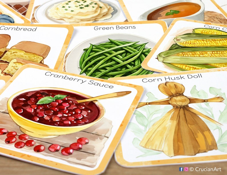 Thanksgiving Day Memory Game: Printable Toddler, Preschool ...