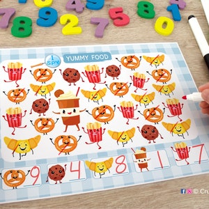 Yummy Food I Spy Counting Activity. Preschool Learning Worksheets ...