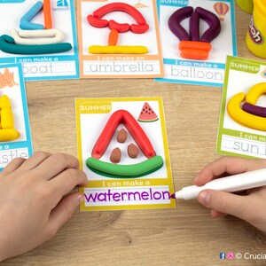 Summer Playdough Mats. Printable Play Dough Activity. Toddler Preschool ...