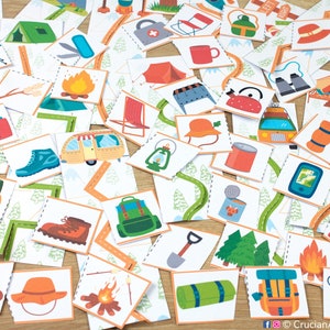 Camping Theme Scissor Strips. Summer Scissor Skills Activity. Cutting ...