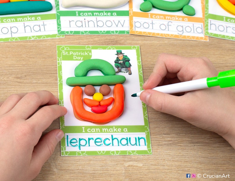 Saint Patrick Day Playdough Mats. Printable Play Dough Activity ...