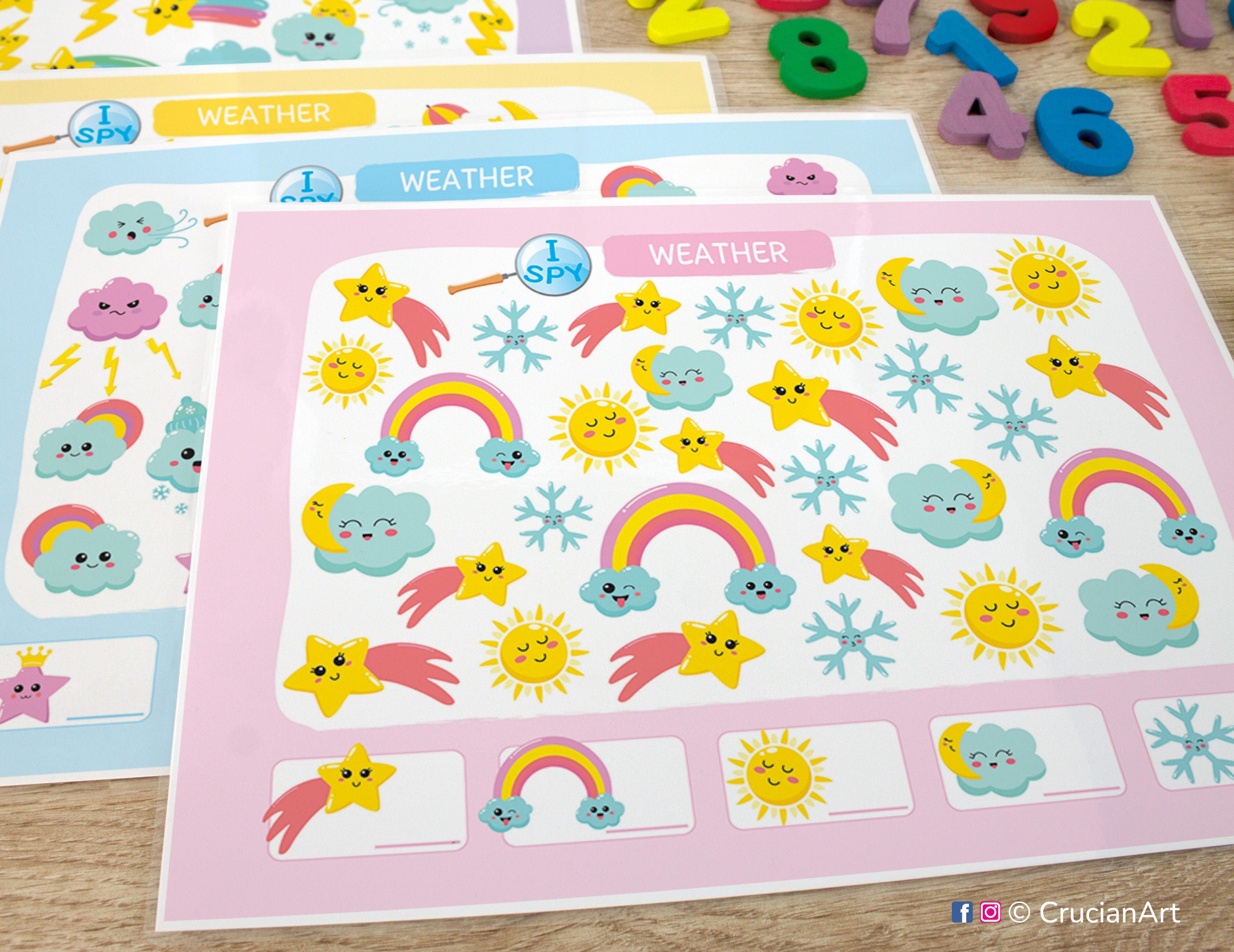 I Spy Weather Counting Activity. Printable I Spy Activity - Etsy