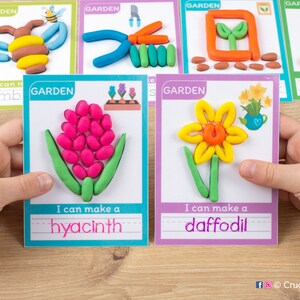Garden Playdough Mats. Printable Play Dough Kid Activity. Toddler ...