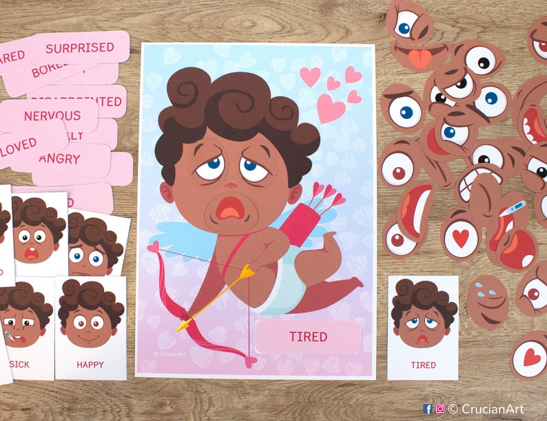 CUPID Emotions and Feelings. Valentine's Day Printable - Etsy
