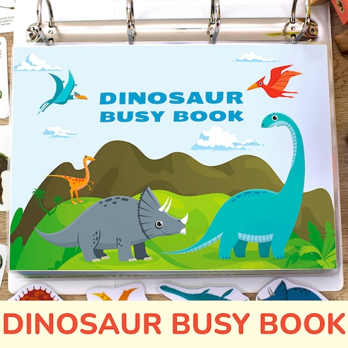 Dinosaur Busy Book Dino Theme Binder Preschooler Activities - Etsy