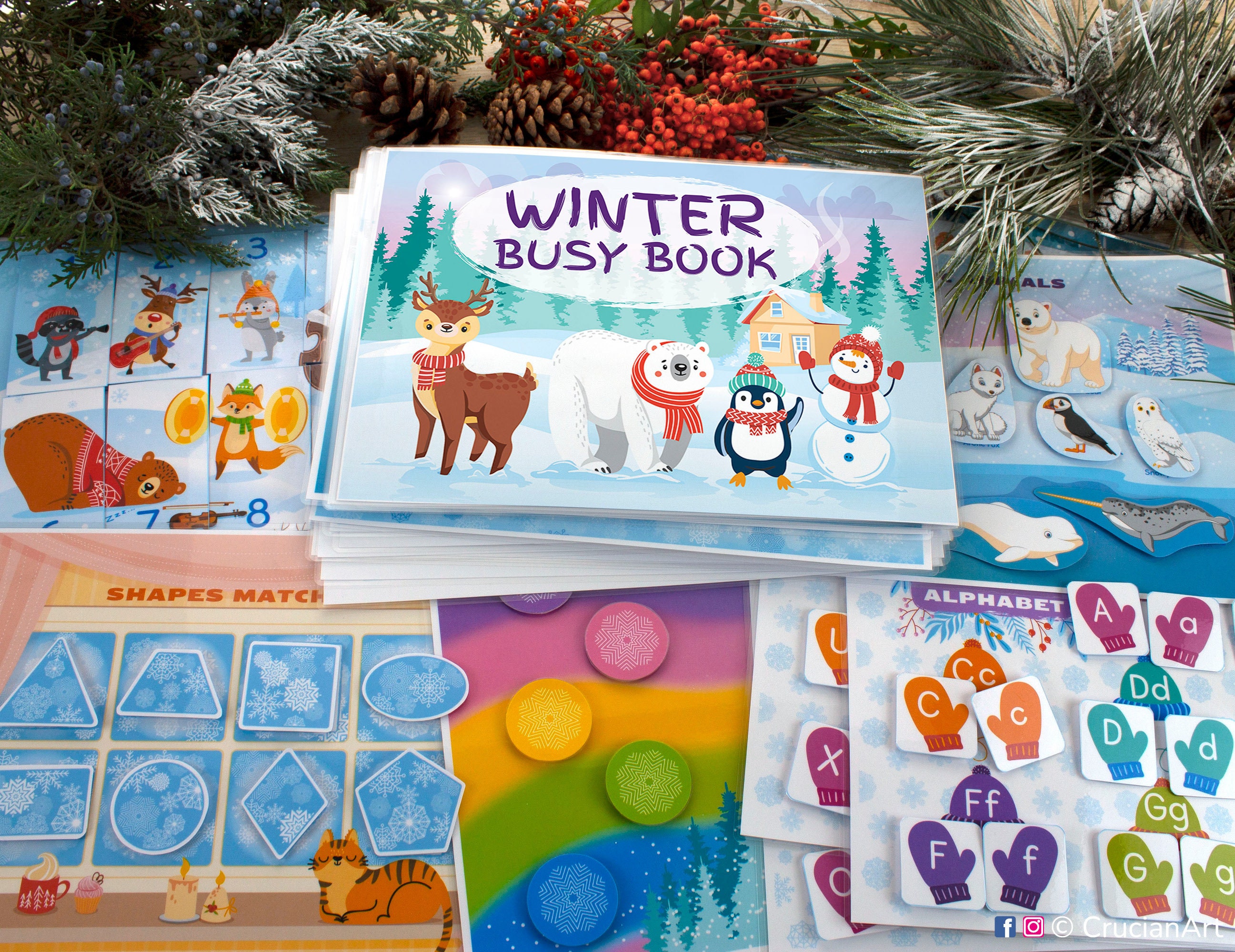 Four Seasons Bundle: Fall, Winter, Spring & Summer Busy Book. Preschool ...