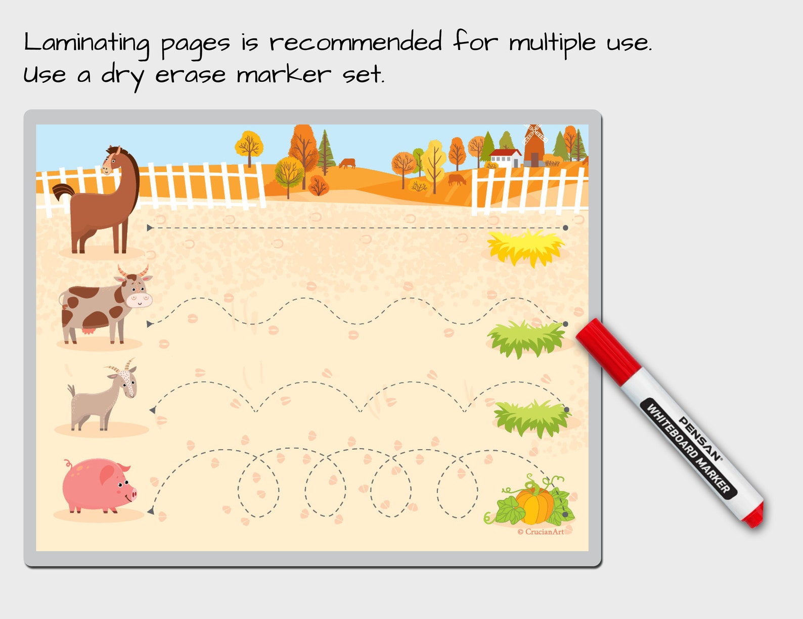 Alphabet Tracing Printable Worksheets. Farm Themed ABC - Etsy