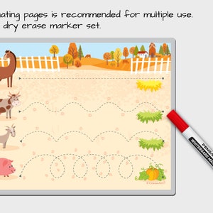 Alphabet Tracing Printable Worksheets. Farm Themed ABC Uppercase ...