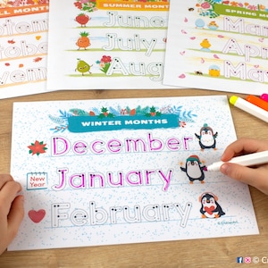Months of the Year & Circle of Seasons Printable Activities. Homeschool ...